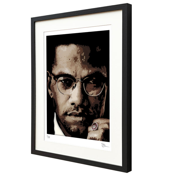 Malcolm X Limited Edition Framed Print - Robert Kerr Art